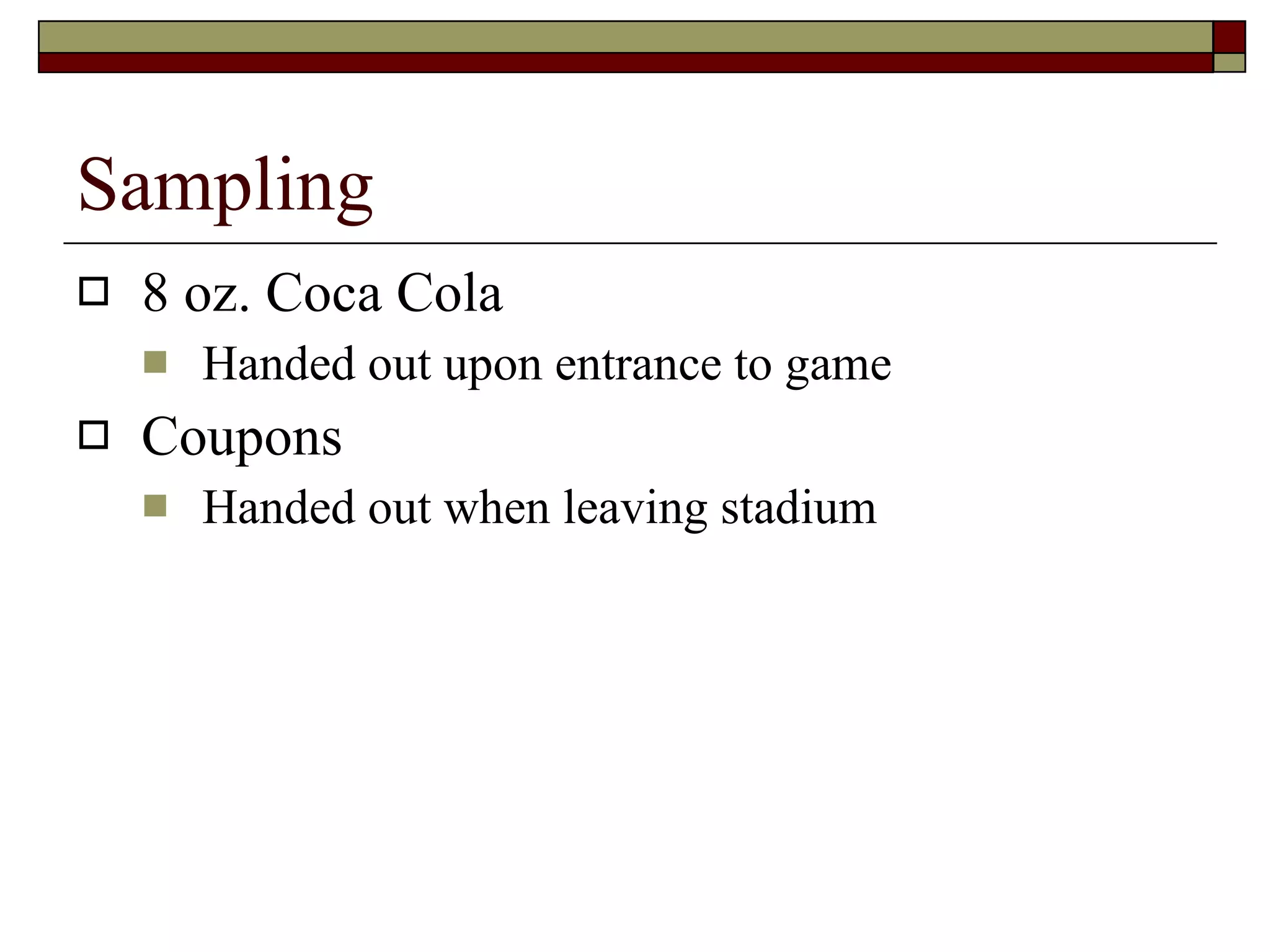 Coca Cola Sponsorship | PPT