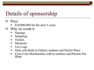 Coca Cola Sponsorship | PPT