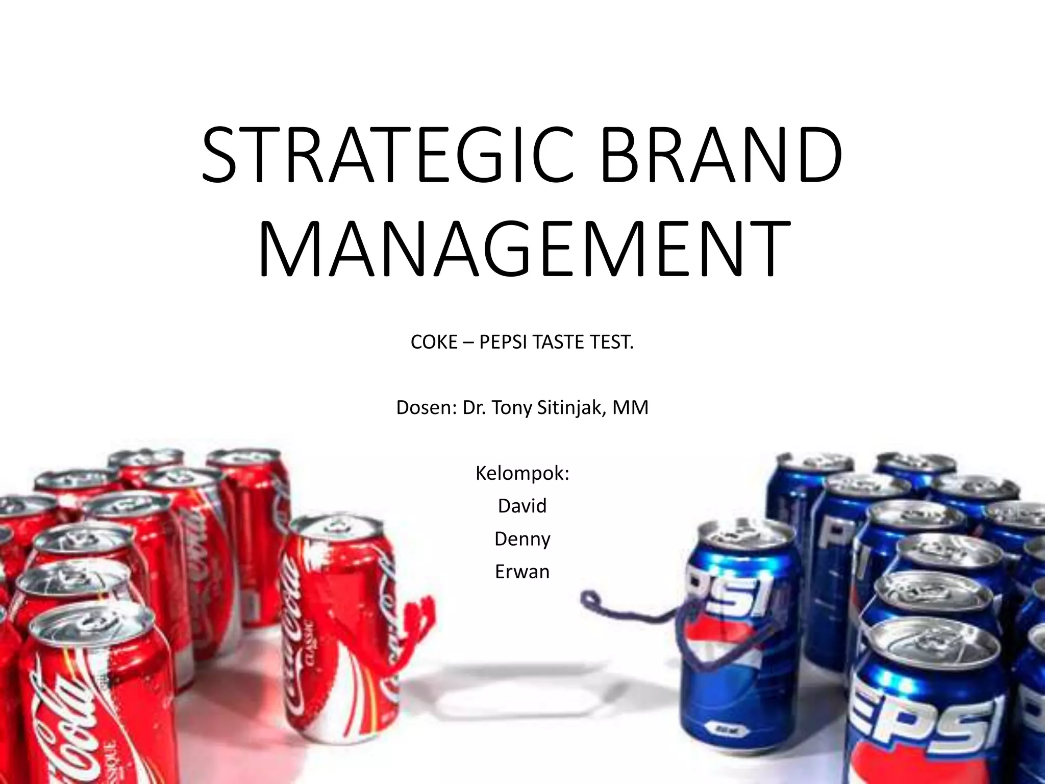 Coca cola vs Pepsi, blind test simulation | PPT