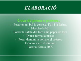 Coca de poma i coca de préssec | PPT