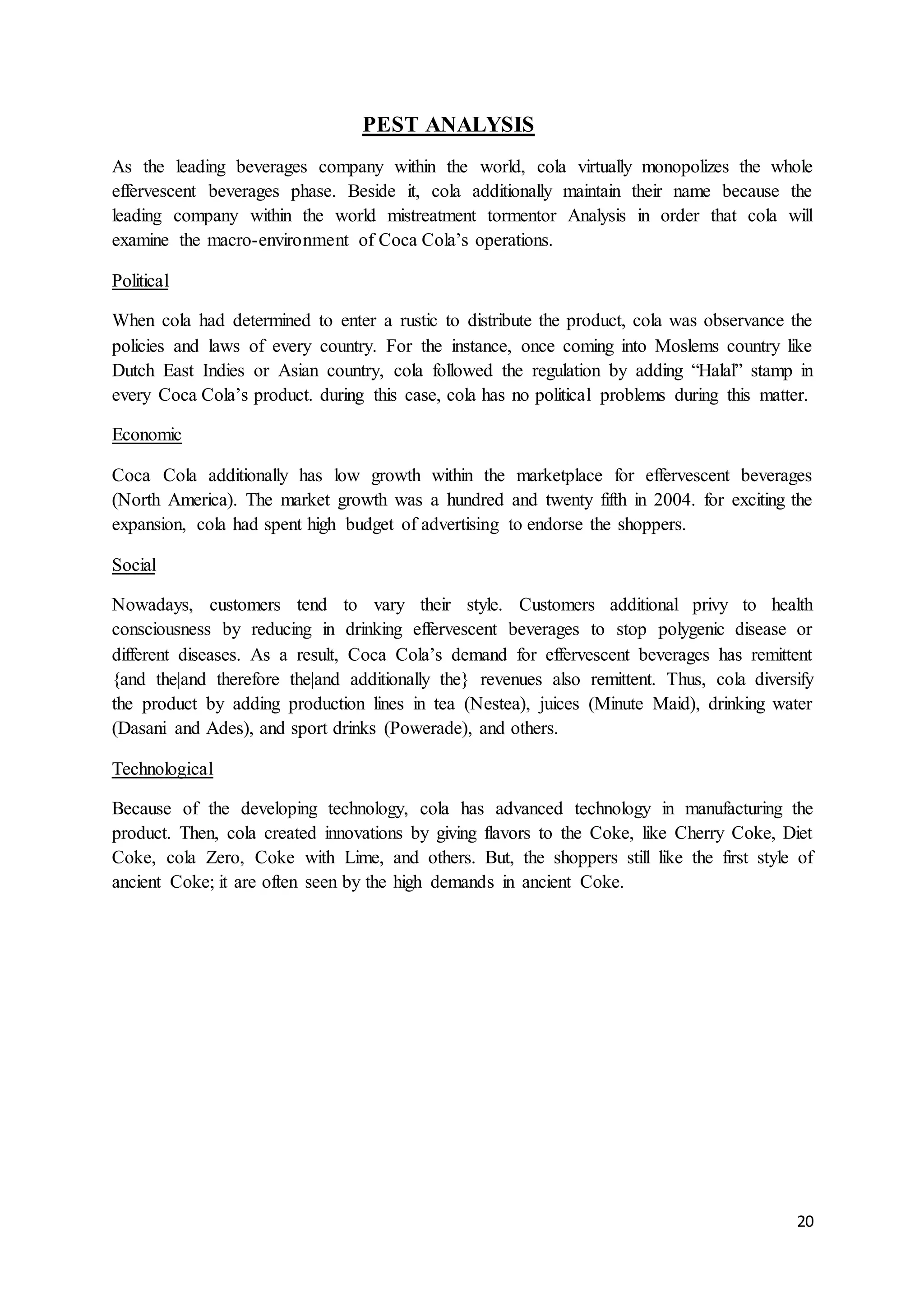 Coca-cola project | DOCX