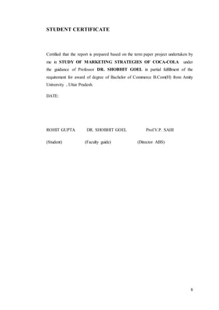 Coca-cola project | DOCX