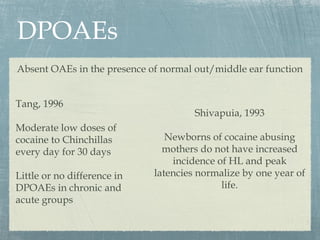 Cocaine Use and Hearing Loss | PPT