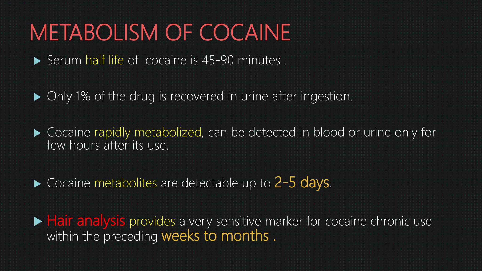 Cocaine a delirient in forensic perspective | PPTX