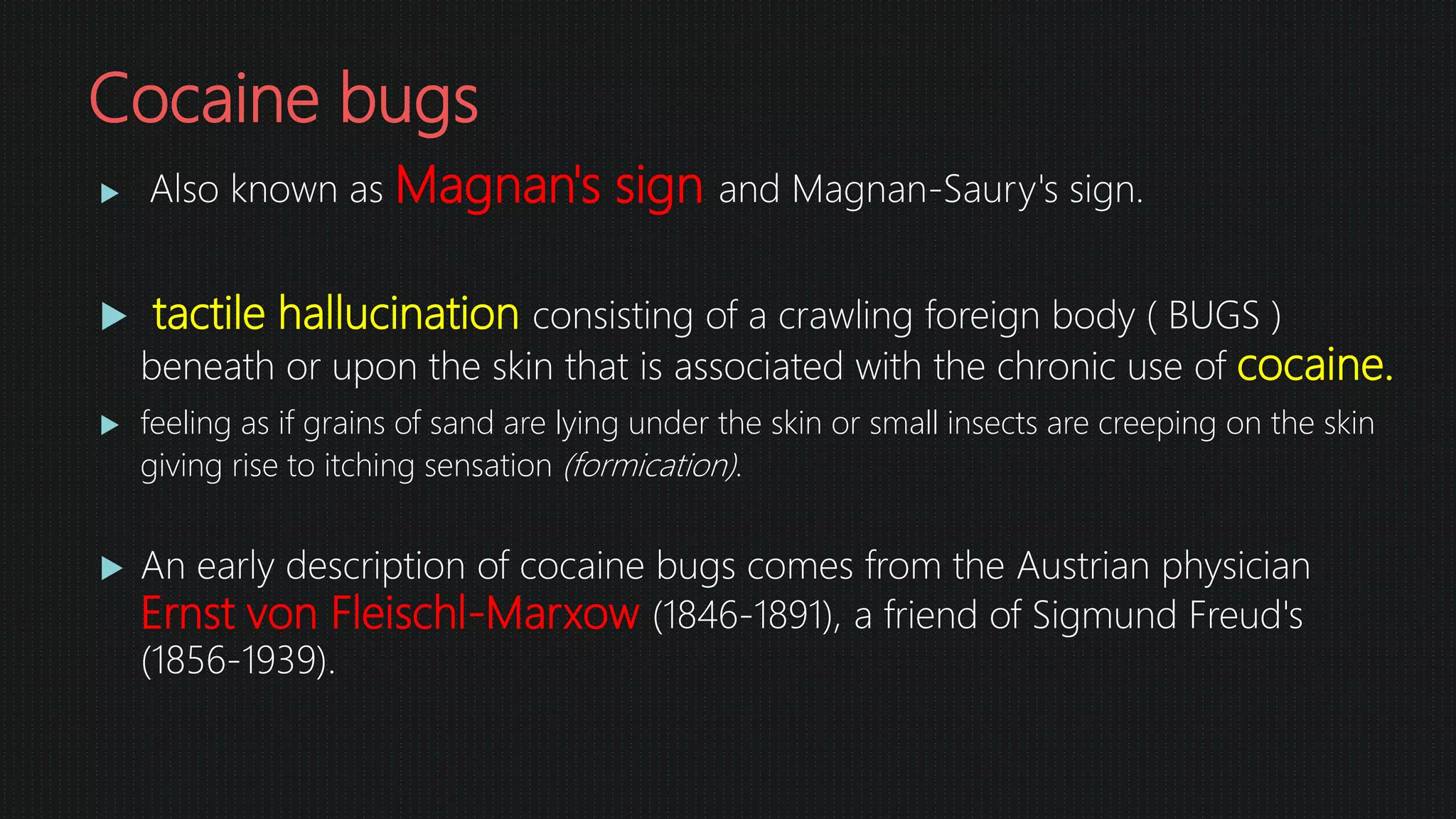 Cocaine a delirient in forensic perspective | PPTX