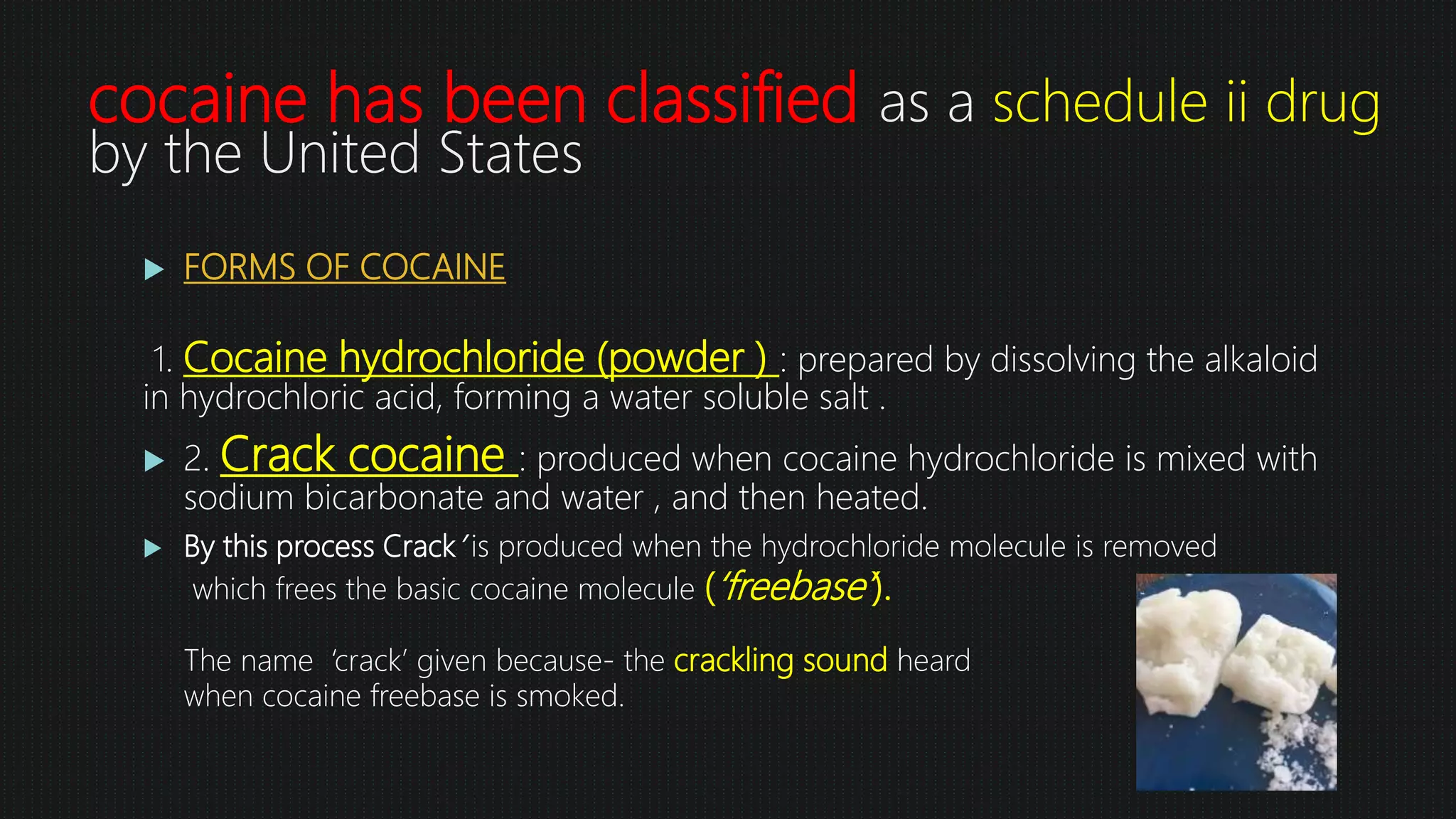 Cocaine a delirient in forensic perspective | PPTX