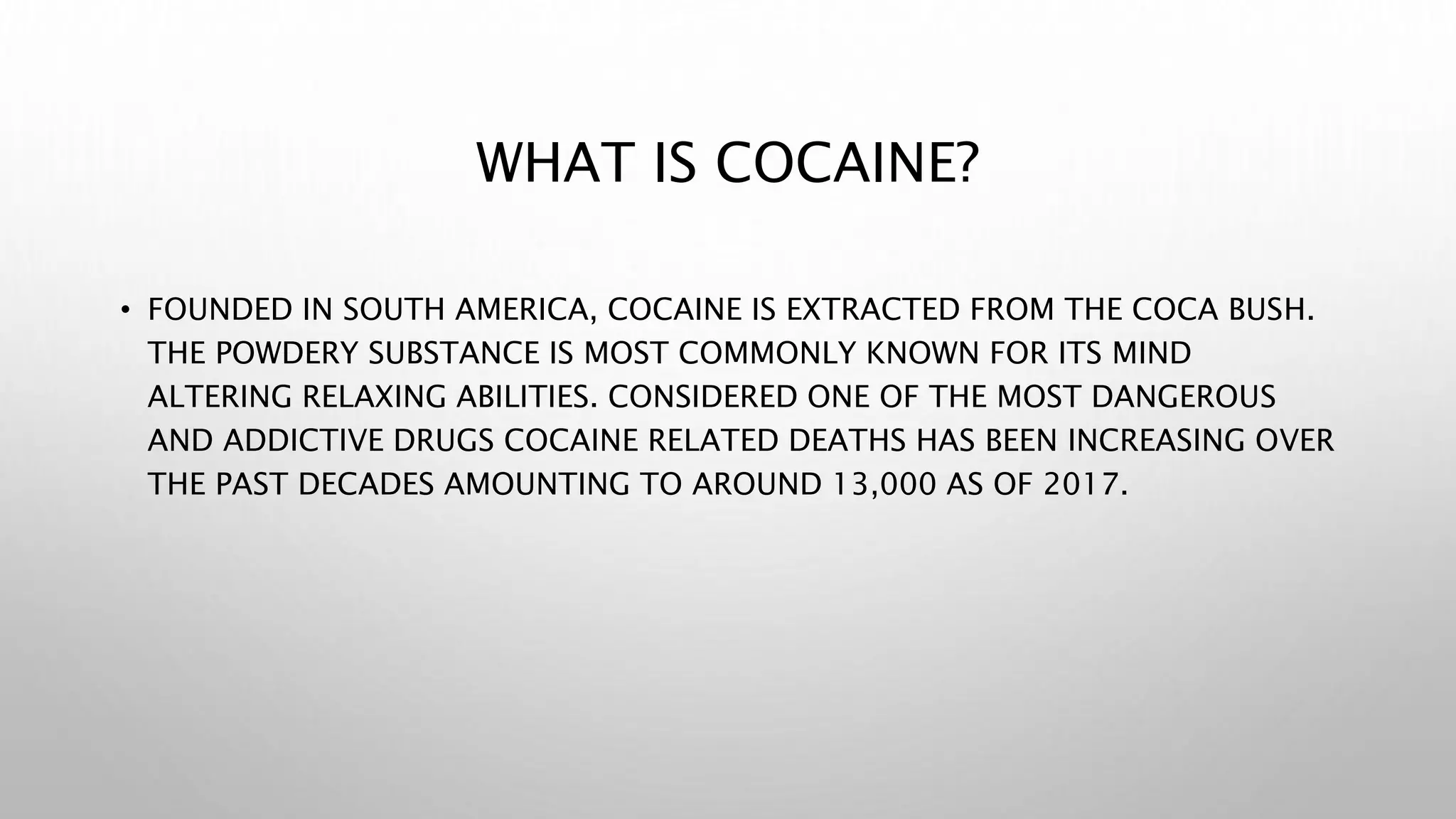 Cocaine teachback | PPT