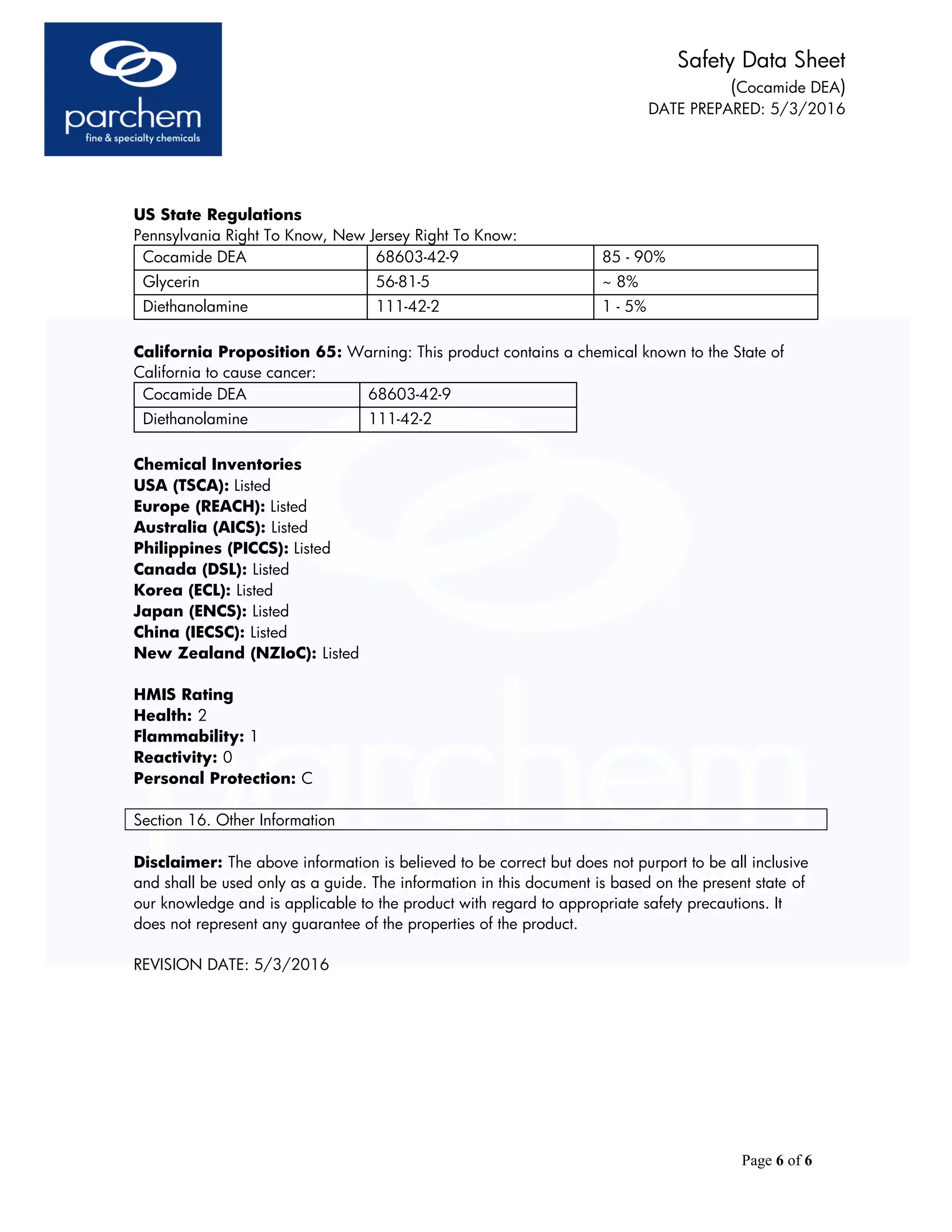 Cocamide DEA MSDS.pdf