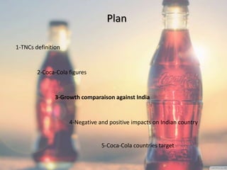 Coca-Cola positive and negative impacts on India | PPTX