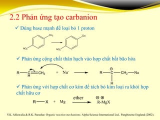 Co cau goc tu do, carbanion, carben, carbocation | PPTX