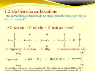 Co cau goc tu do, carbanion, carben, carbocation | PPTX