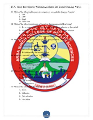 Coc based excercises | PDF