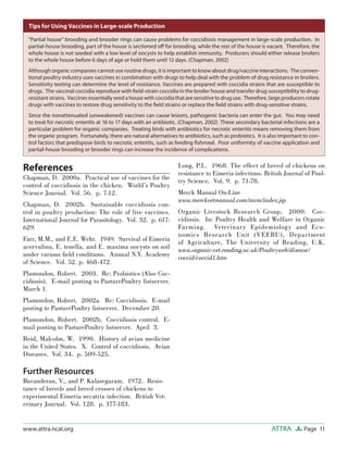 Parasite Management for Natural and Organic Poultry: Coccidiosis | PDF