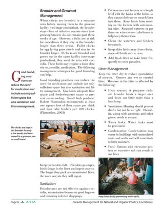 Parasite Management for Natural and Organic Poultry: Coccidiosis | PDF