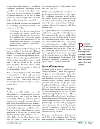 Parasite Management for Natural and Organic Poultry: Coccidiosis | PDF