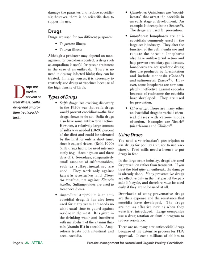 Parasite Management for Natural and Organic Poultry: Coccidiosis | PDF