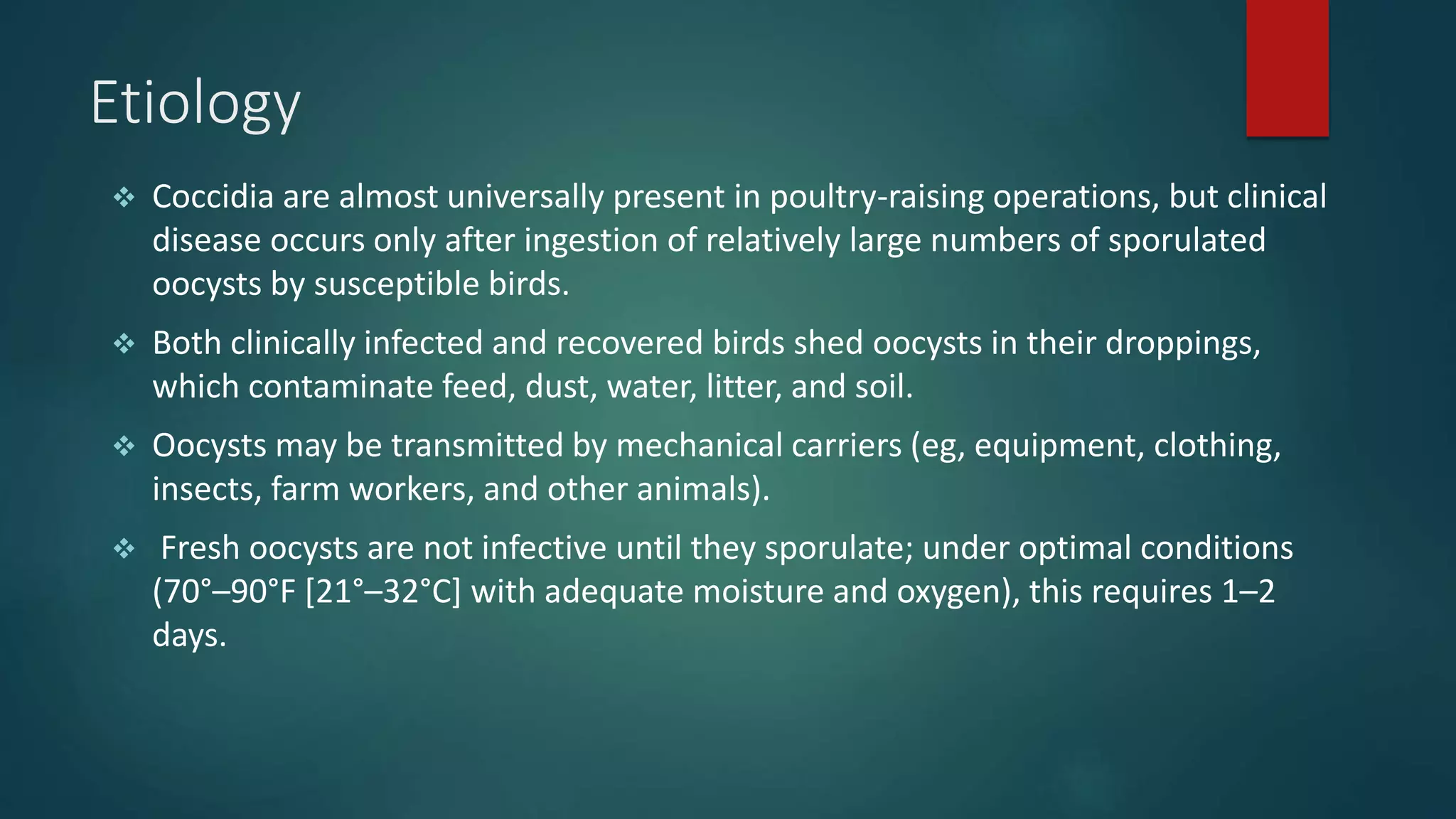 Coccidiosis in poultry | PPTX