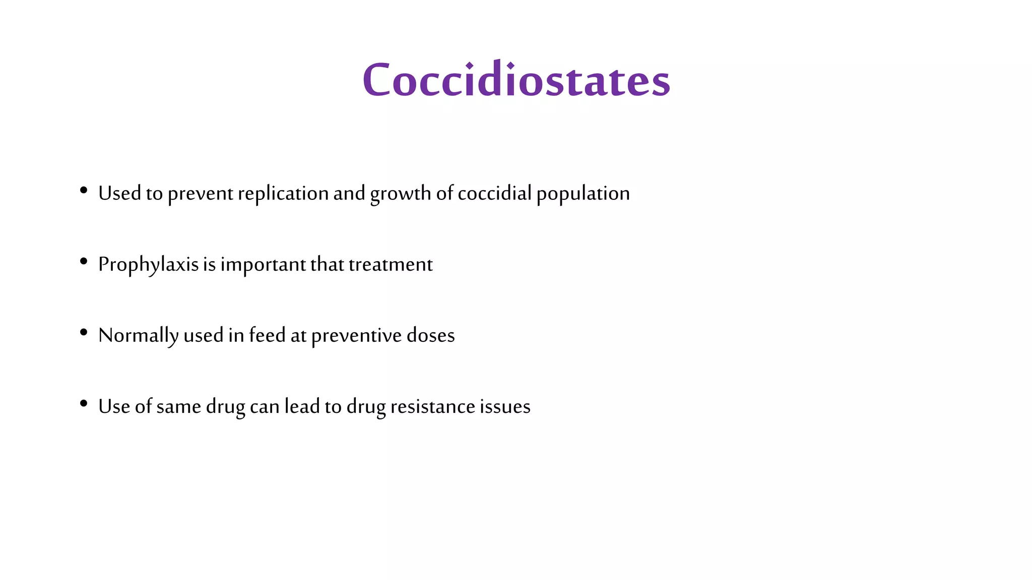 Coccidiostates in poultry | PPSX