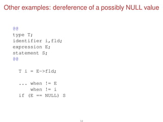 Coccinelle, a bug finding tool | PDF | Operating Systems | Computer Software and Applications