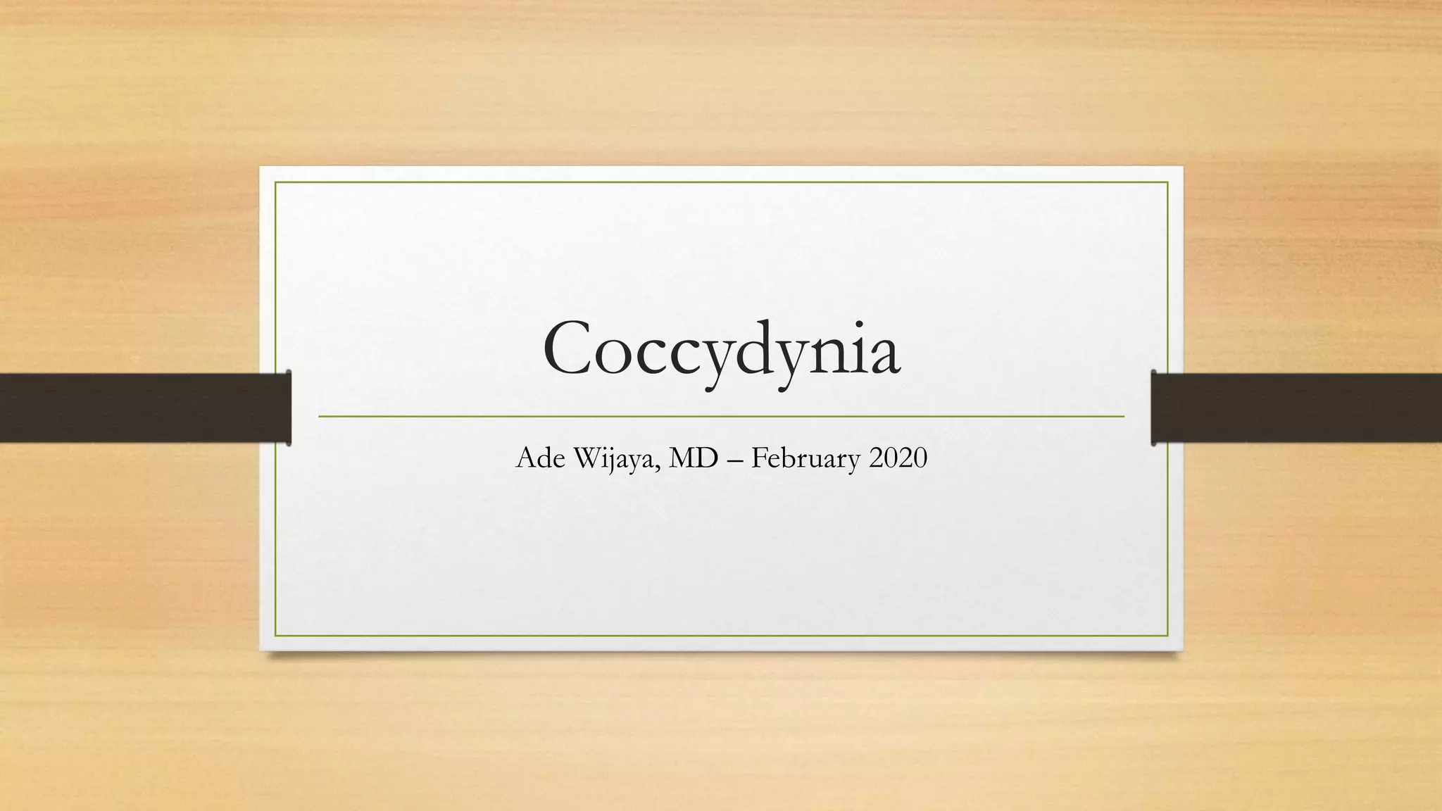 Coccydynia | PPTX