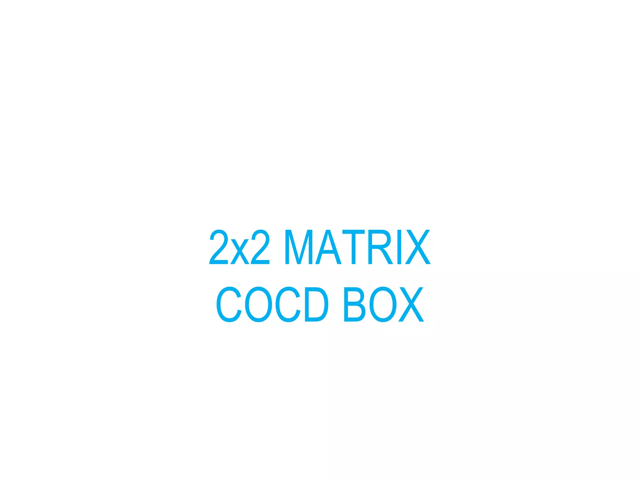 2x2 matrix - Cocd Box | PPT