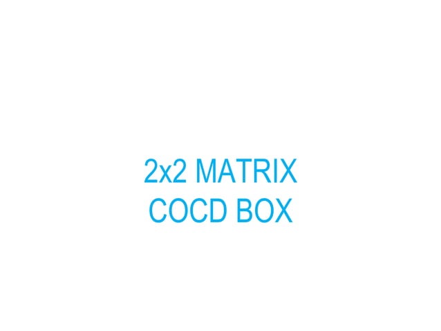 2x2 matrix - Cocd Box | PPT