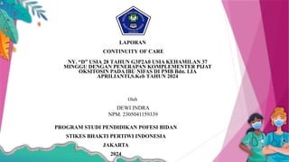 Continuity of care dewi indra kebidanan.pptx