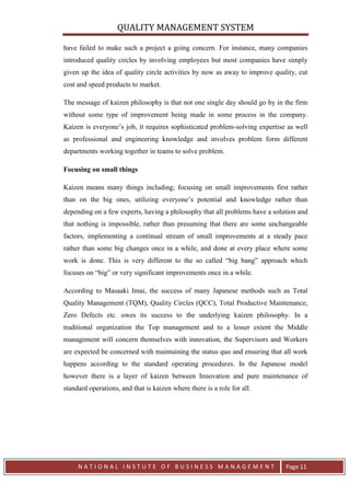 QUALITY MANAGEMENT SYSTEM OF COCA COLA | DOCX