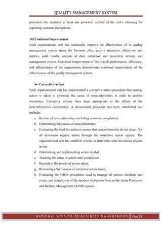 QUALITY MANAGEMENT SYSTEM OF COCA COLA | DOCX