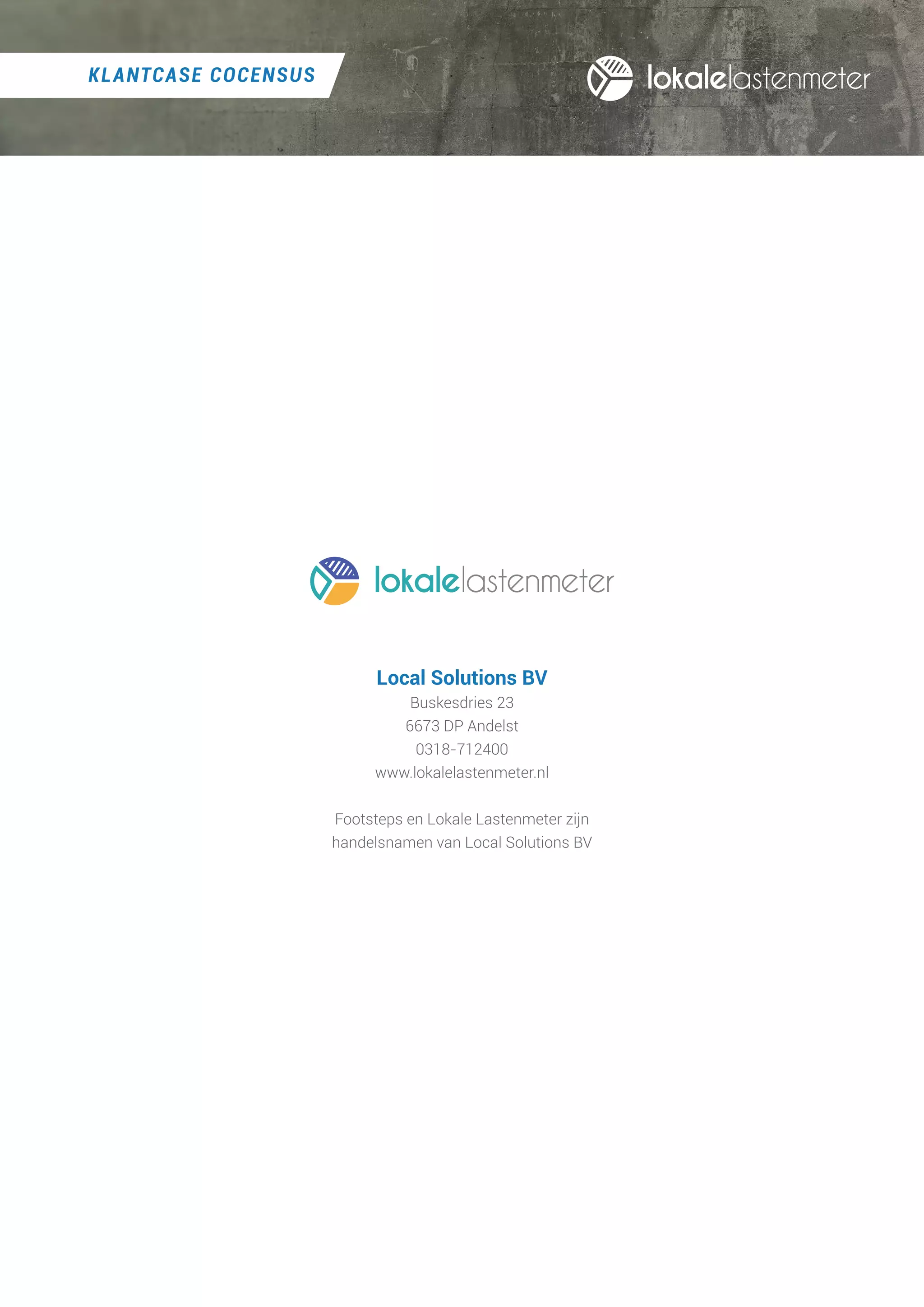 Cocensus over de Lokale Lastenmeter | PDF