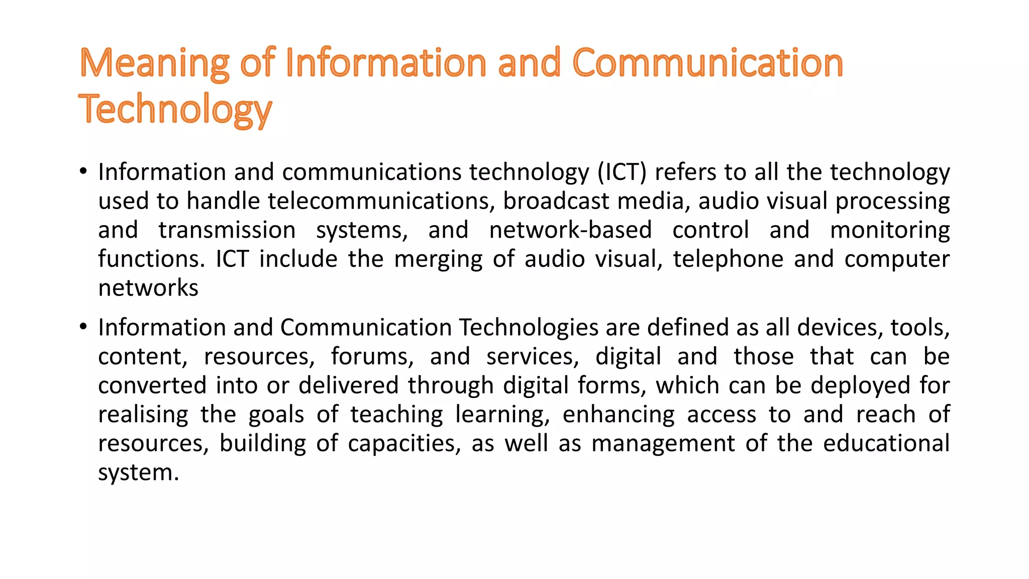 Concept of ICT | PPTX