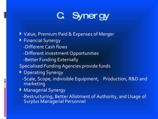 Coceptual Framework Of Mergers & Acquisitions-B.V.Raghunandan | PPT