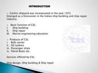 Cochin Shipyard and Business environment. | PPTX | Logistics | Business