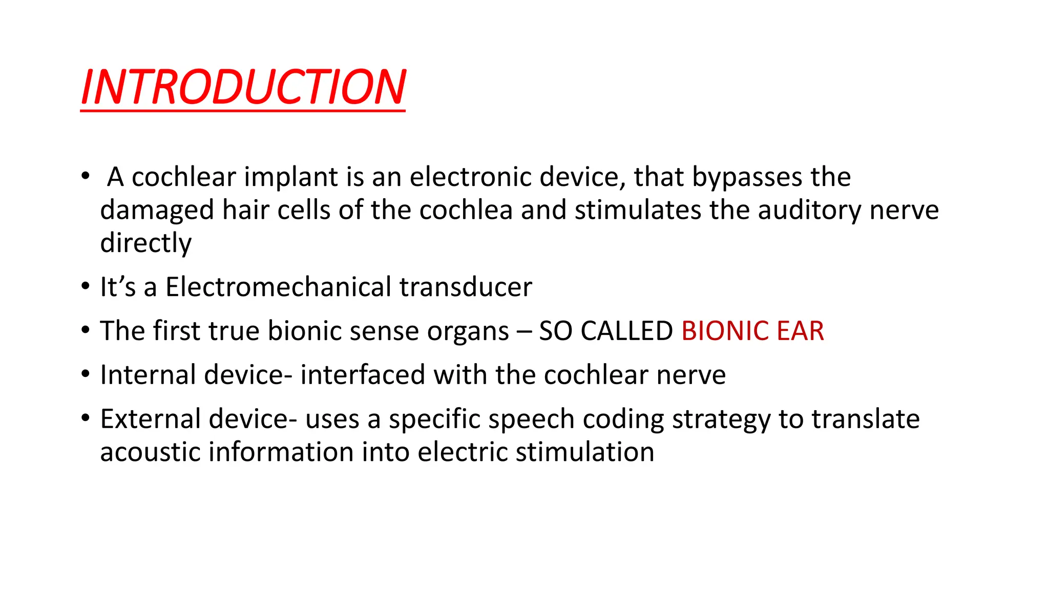 Cochlear Implant complete presentation by Dr Salison Salim Panicker | PPTX