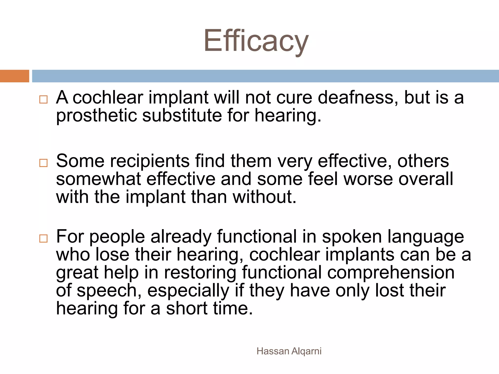 Cochlear implantation | PPTX