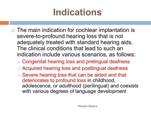 Cochlear implantation | PPTX