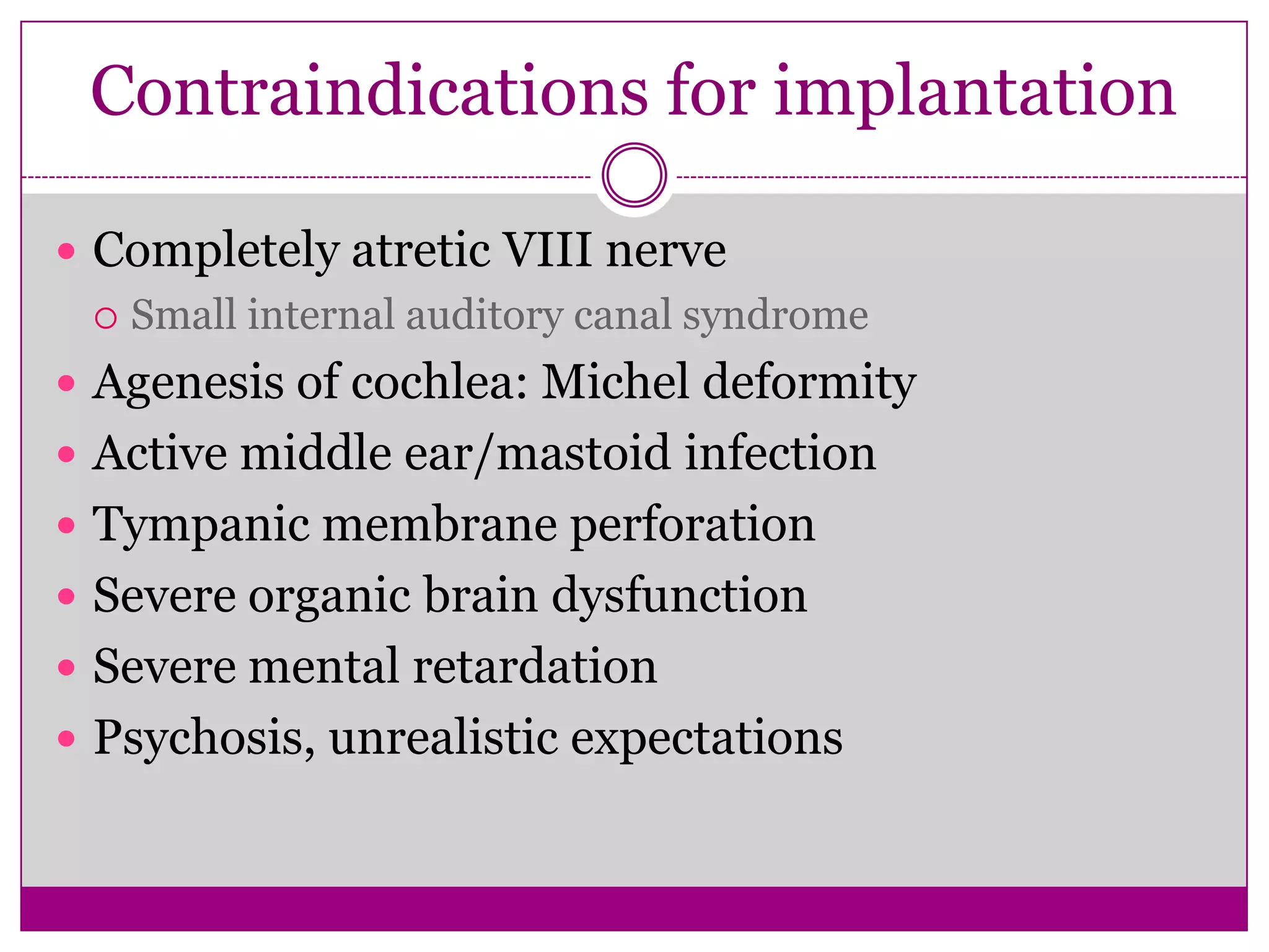 Recent Advances in Cochlear Implant Candidacy | PPSX