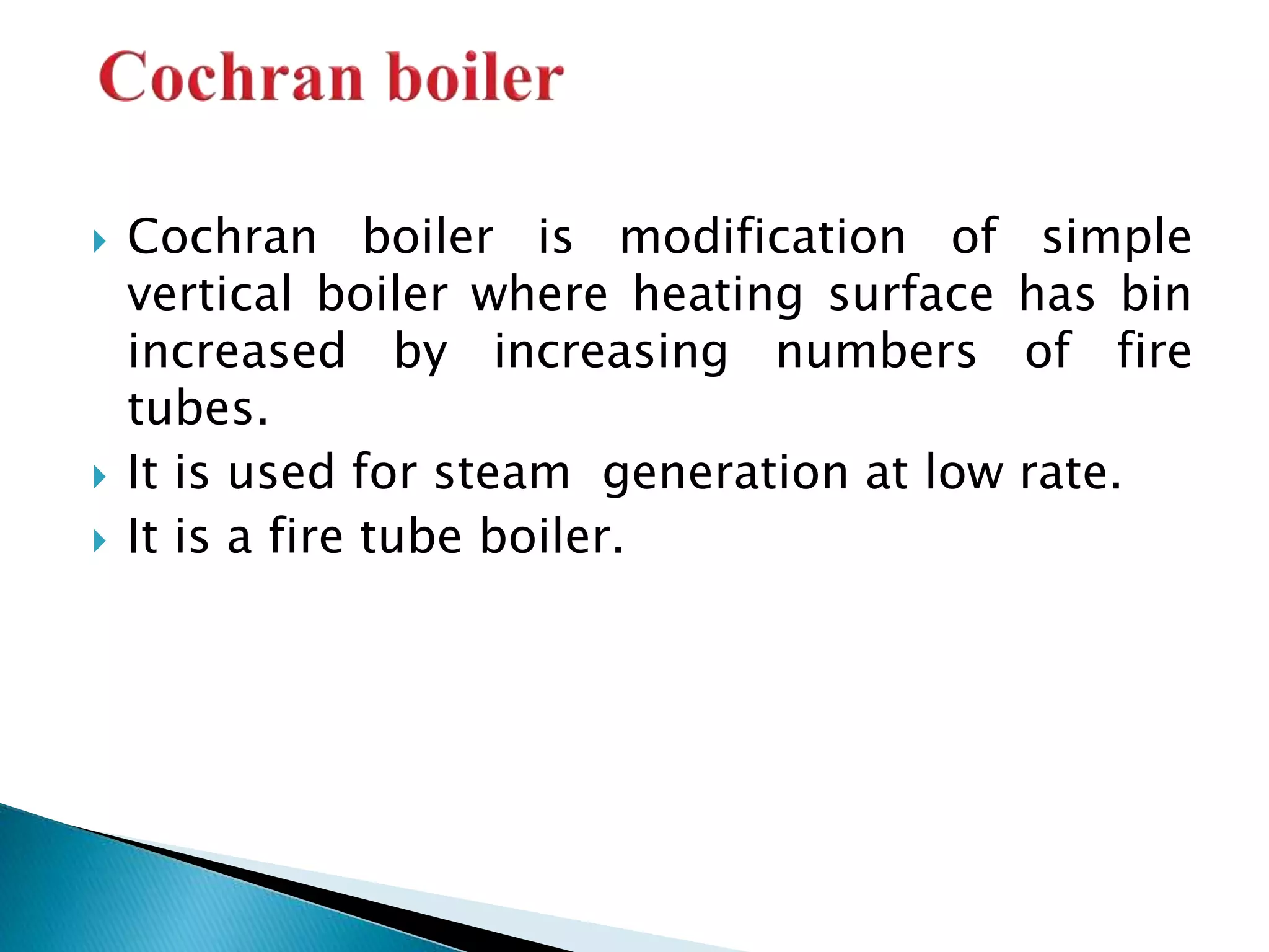Cochran boiler presentation | PPTX