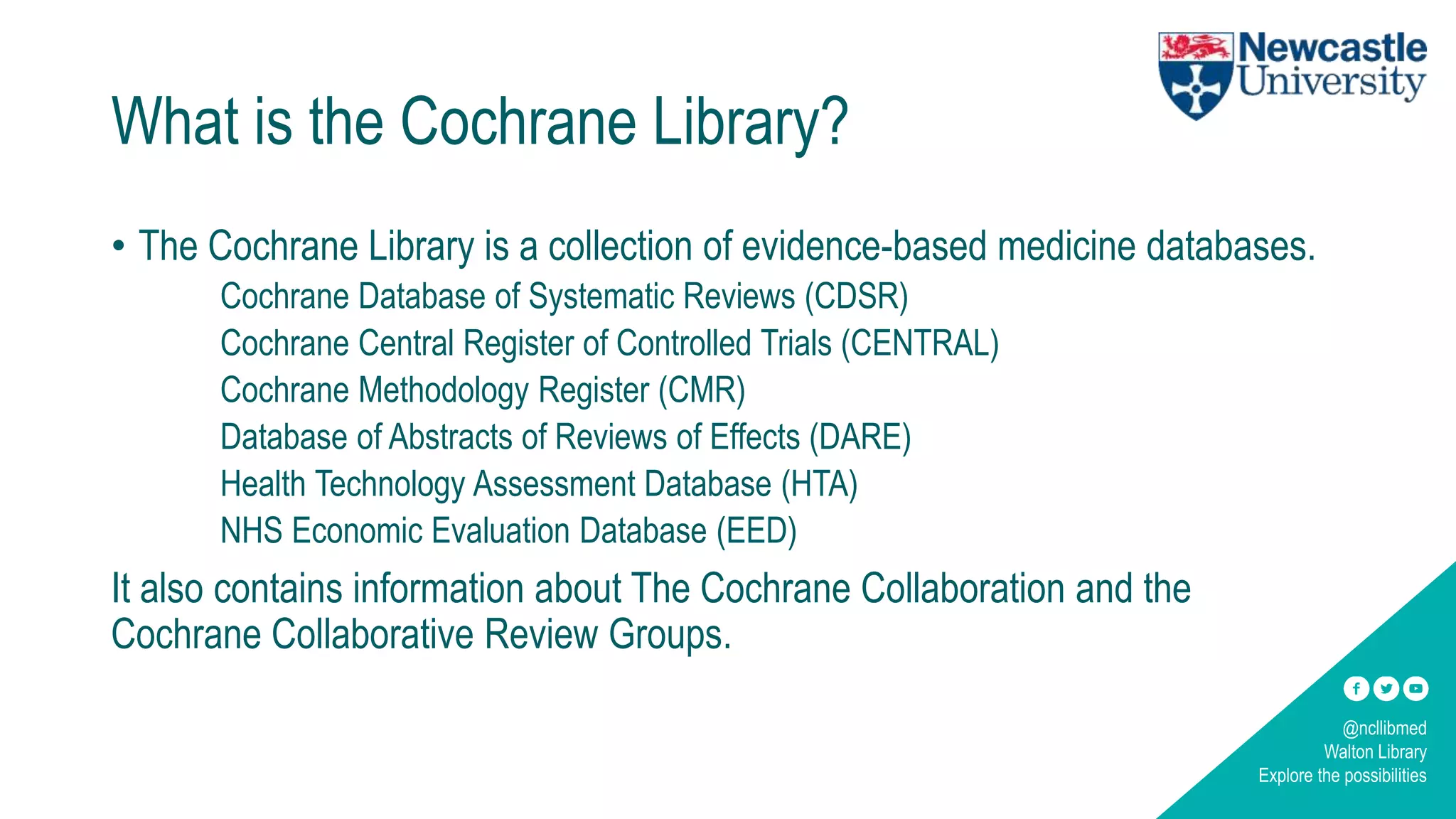The Cochrane library | PPTX