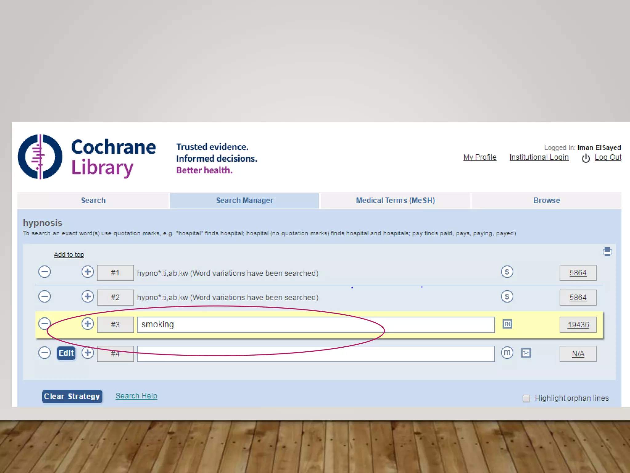 Evidence Based Medicine Master degree Course (Lecture 3): Searching Cochrane Library. | PPTX