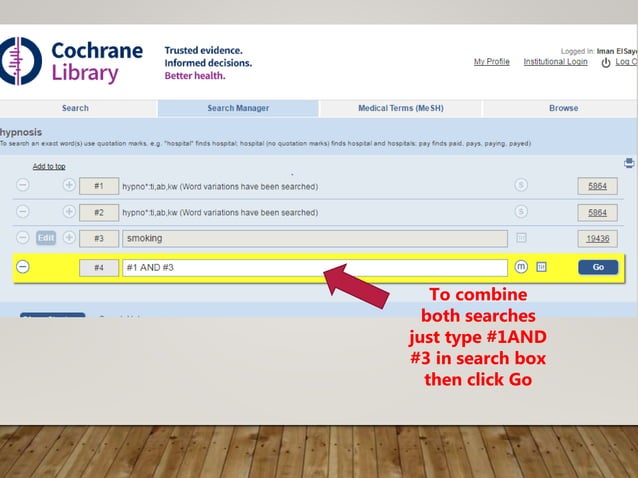 Evidence Based Medicine Master degree Course (Lecture 3): Searching Cochrane Library. | PPT
