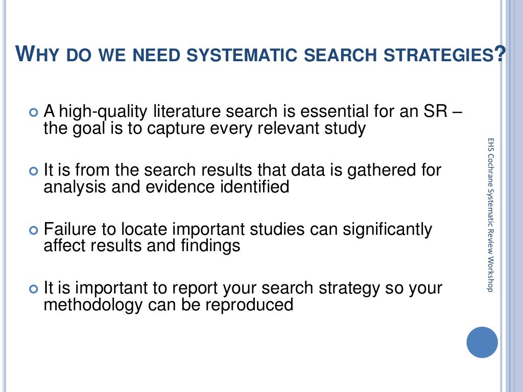 Systematic Search Strategies