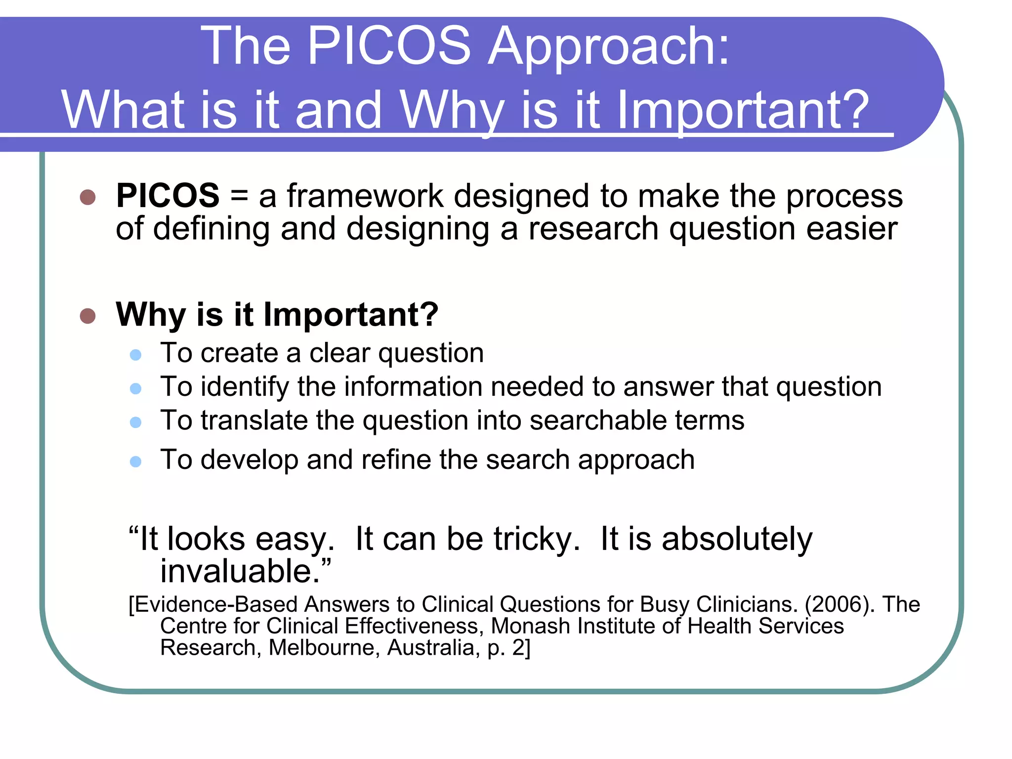 Cochrane Workshop Picos | PDF | Infectious Diseases | Diseases and ...