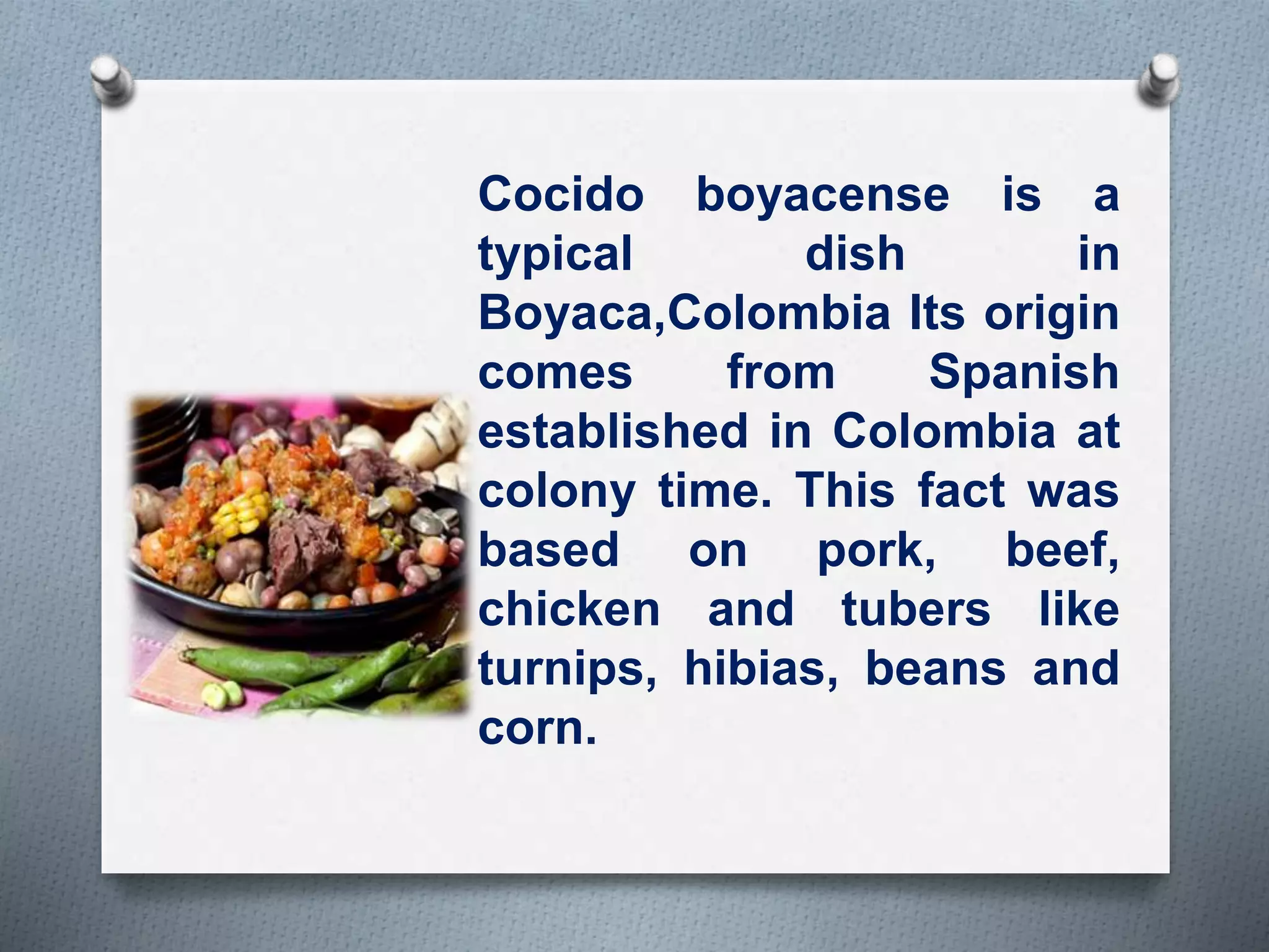 Cocido Boyacense - typical dish | PPTX