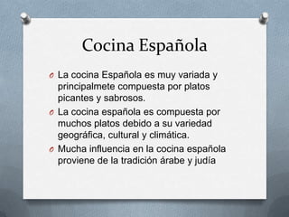 Cocina española | PPTX