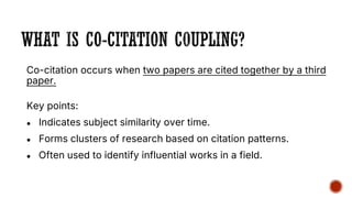 Co citation coupling and Bibliographic Coupling_Satyam Kr.pdf