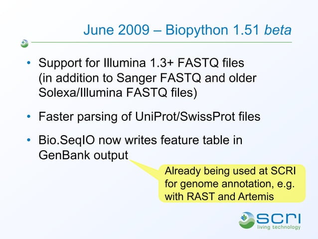 Cock Biopython Bosc2009 | PPT
