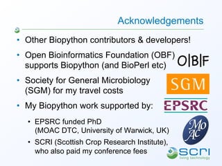 Cock Biopython Bosc2009 | PPT