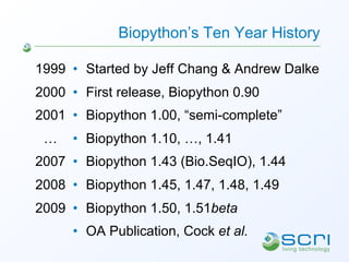 Cock Biopython Bosc2009 | PPT