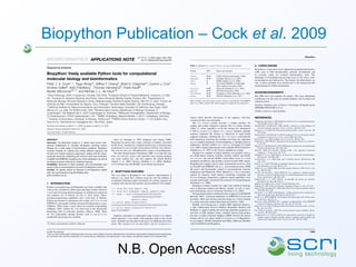 Cock Biopython Bosc2009 | PPT